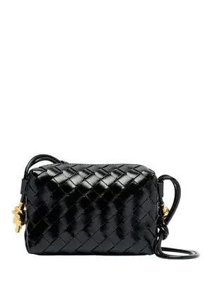 Bottega Veneta Loop Mini Leather Crossbody Bag - Black