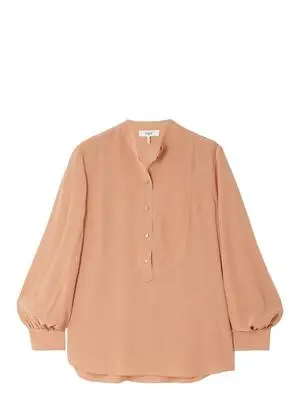 Chloé Silk-crepe Blouse - Orange