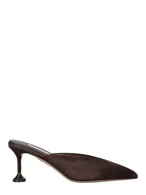 AQUAZZURA Bisous 65 Suede Pumps - Brown