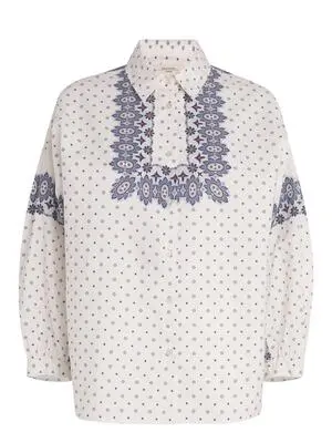 MAX MARA Cotton Floral Print Shirt