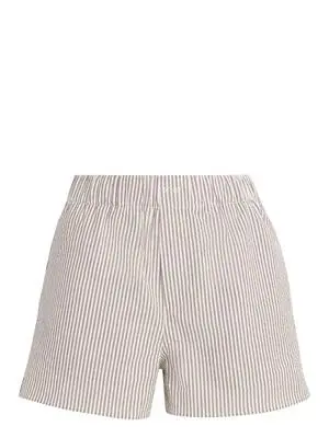 WITH NOTHING UNDERNEATH Cotton Striped Seersucker Boxer Shorts