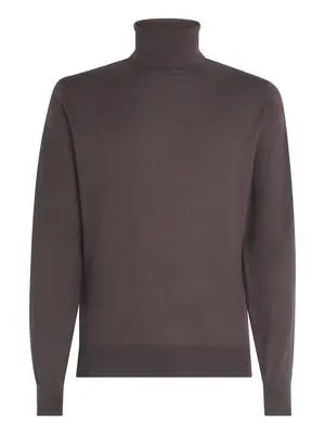FIORONI CASHMERE Cashmere Roll-neck Sweater - Brown