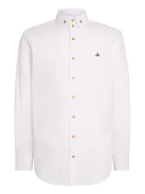 VIVIENNE WESTWOOD Organic Cotton Button-down Orb Shirt - White