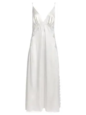 BOCAN Lace-trimmed Slip Dress - White