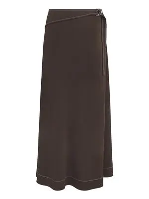 Tory Burch Jersey Belted Maxi Skirt - Brown