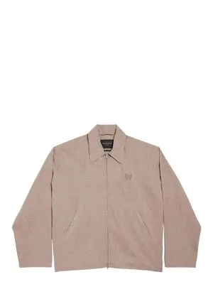 Balenciaga Cotton-linen Embroidered Jacket - Brown