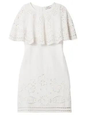 Sea Lula Layered Broderie Anglaise Mini Dress - White