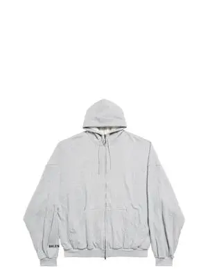 Balenciaga Oversized Alien Cotton Hoodie - Grey