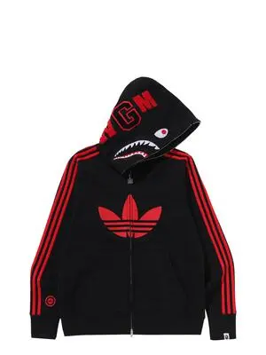 A BATHING APE X Adidas Originals Full Zip Hoodie - Black