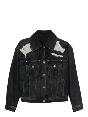 Versace Cotton Denim Jacket - Black
