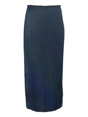 Vince Pleated Midi Skirt - Blue
