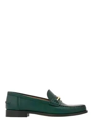 FERRAGAMO Leather Loafers - Green