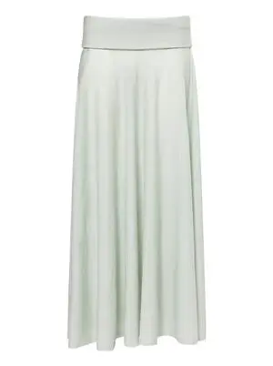 Alaïa Fine-knit Wool Maxi Skirt - Vert Amande