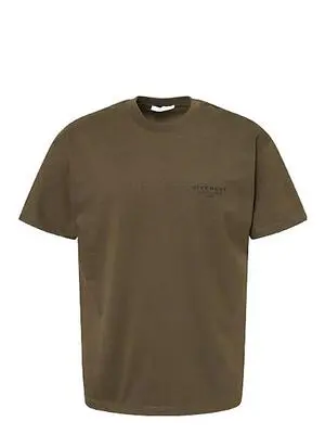 Givenchy Logo-print Regular-fit Cotton T-shirt - Khaki