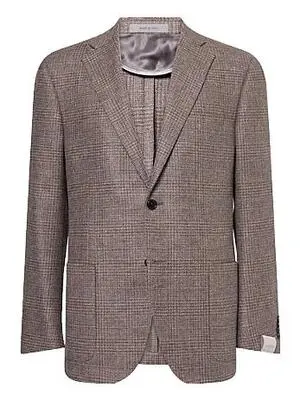 Corneliani Notched-collar Wool-cashmere Blend Jacket - Natural / Beige 033