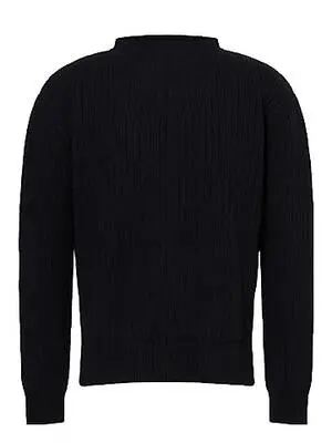 Rick Owens Fisherman Ribbed Wool Jumper - Black