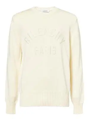 Givenchy Brand-embroidered Crewneck Cotton Jumper - Ecru