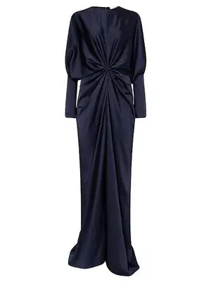 Stella McCartney Stella McCartney Satin Twist Woven Gown Ink
