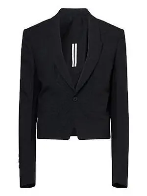 Rick Owens Alice Peak-lapel Wool Jacket - Black