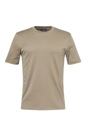 Dunhill Brand-embroidery Short-sleeves Cotton-jersey T-shirt - Sage