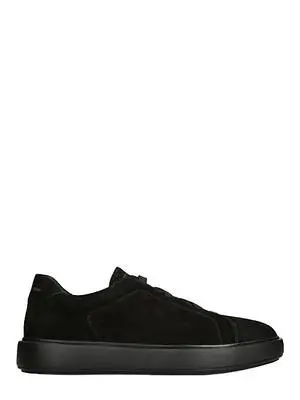 Officine Creative Slouch Suede Low-top Trainers - Black