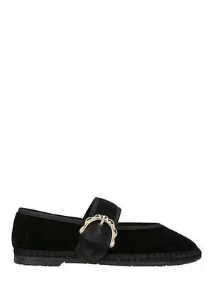 FLABELUS Sophie Velvet Ballet Flats - Black