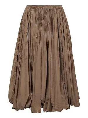 Alaïa Pleated Bubble-hem Maxi Skirt - Tourterelle