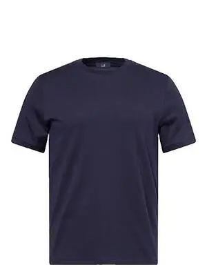 Dunhill Brand-embroidery Short-sleeves Cotton-jersey T-shirt - House Navy