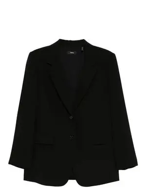 Theory Padded-shoulder Blazer - Black