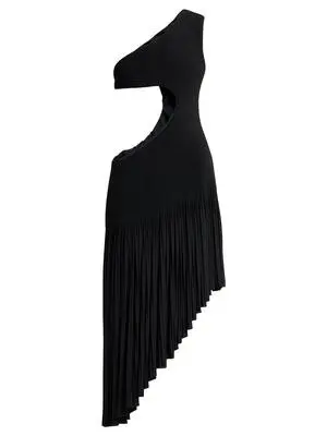 Alaïa Cut-Out Asymmetric Midi Dress Noir Alaia
