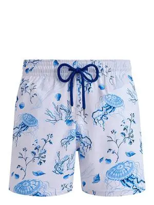 Vilebrequin Printed Stretch Swim Trunks - White