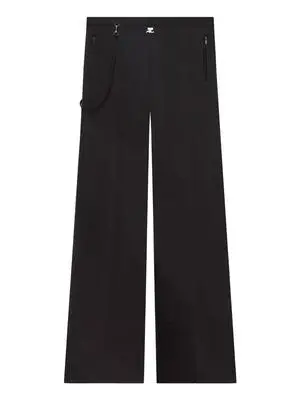 COURREGES Strap-detail Track Pants - Black