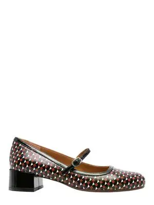 Chie Mihara 40mm Reni Geometric-pattern Pumps - Black