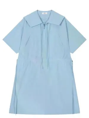 STUDIO TOMBOY Sailor Collar Drawstring Day Dress - Blue