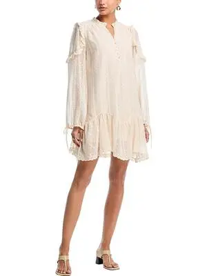 LOST + WANDER Poetry In Bloom Mini Dress - Cream