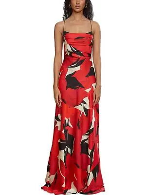 AMUR Alyina Gown - Red Bloom