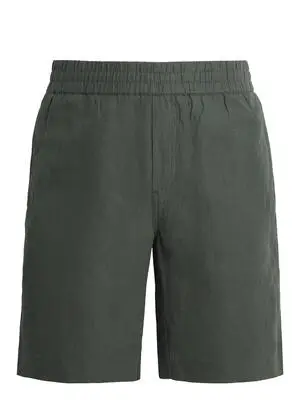 SAMSOE SAMSOE Linen Straight Shorts - Green
