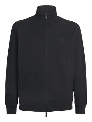 Moncler Cotton Zip-up Cardigan - Black