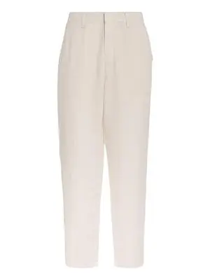 Rag & Bone Linen Straight Trousers - White