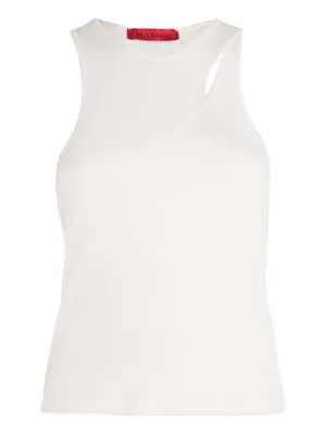 Max & Co. Stretch-cotton Cut-out Tank Top - White