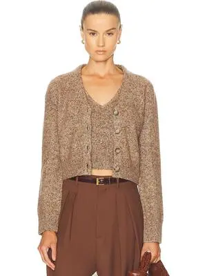 Brandon Maxwell Sloane Cardigan - Marled Brown