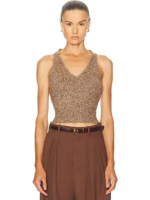 Brandon Maxwell Reese Tank Top - Marled Brown