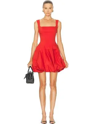 Simkhai Juni Tank Bubble Mini Dress - Crimson