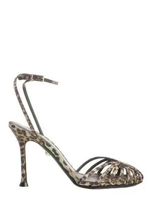 ALEVI MILANO 95mm Ally Leopard-print Sandals - Brown
