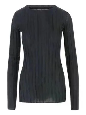 Carven Ribbed Crew-neck Sweater - Blue
