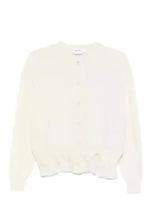 Alexander McQueen Lace-trimmed Wool-cashmere Cardigan - Neutrals