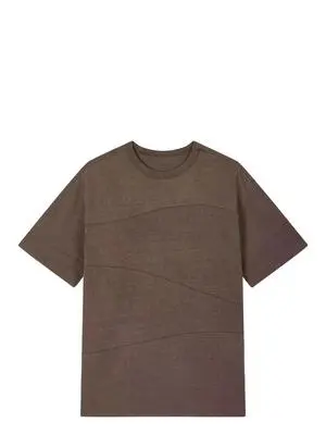 STUDIO TOMBOY Panelled Short-sleeve T-shirt - Brown