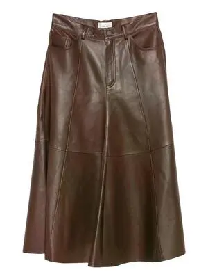 HAIKURE Serenity Leather Midi Skirt