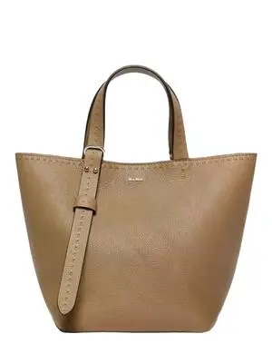 Max Mara Stitch Detail Bucket Handbag - Brown