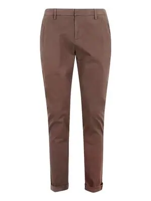 DONDUP Cuffed-hem Chinos Brown